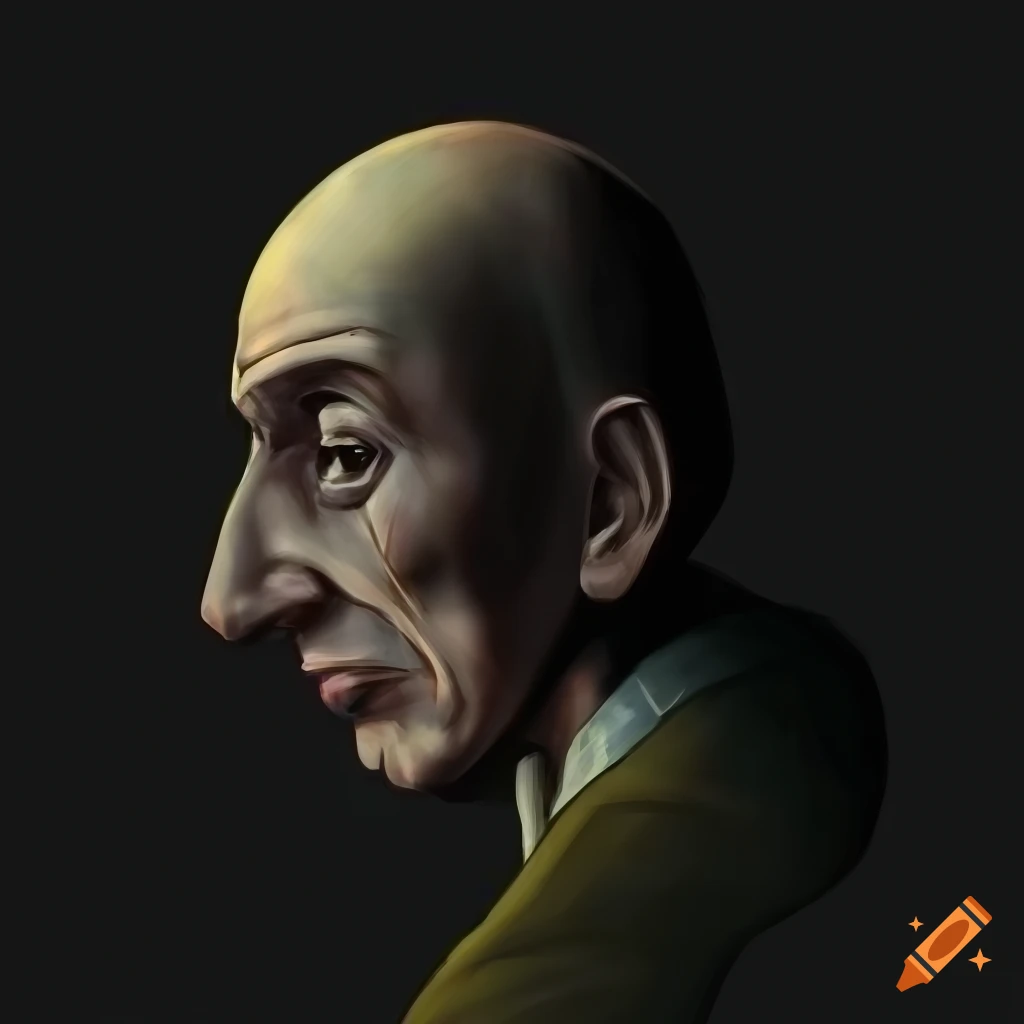 Portrait of a man with a greedy expression on Craiyon