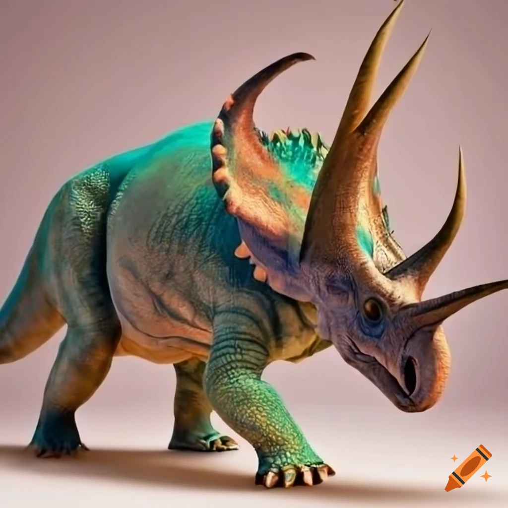 Triceratops on plain background on Craiyon