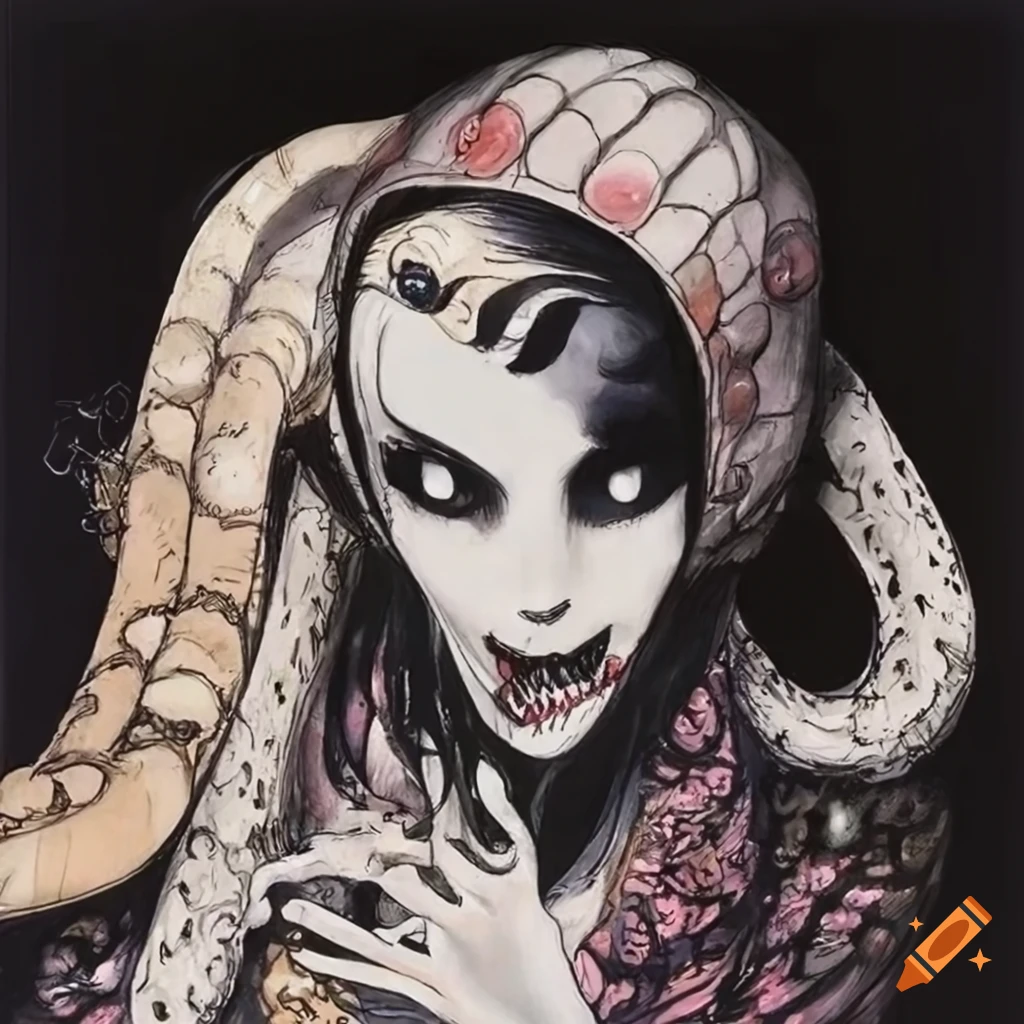 Artistic representation of a female demon embodying the sin of envy on ...