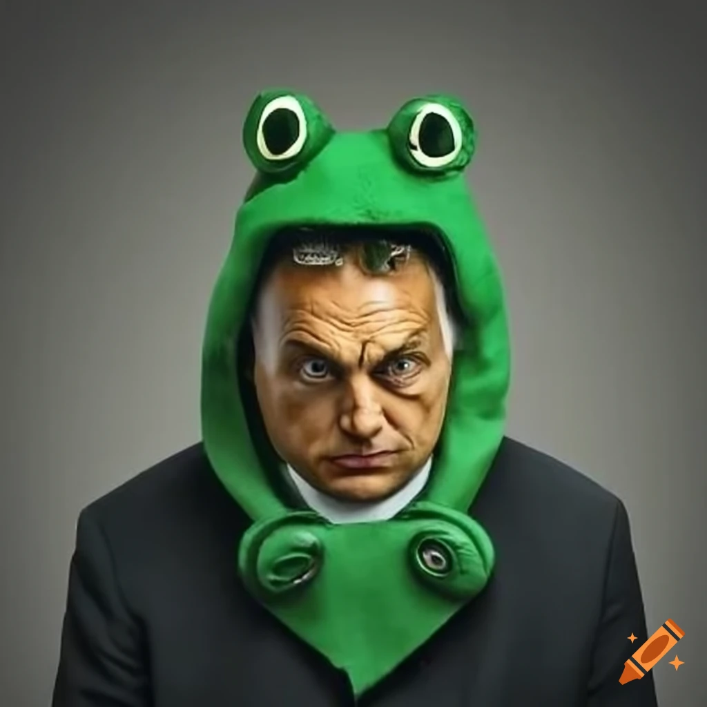 Man in frog costume