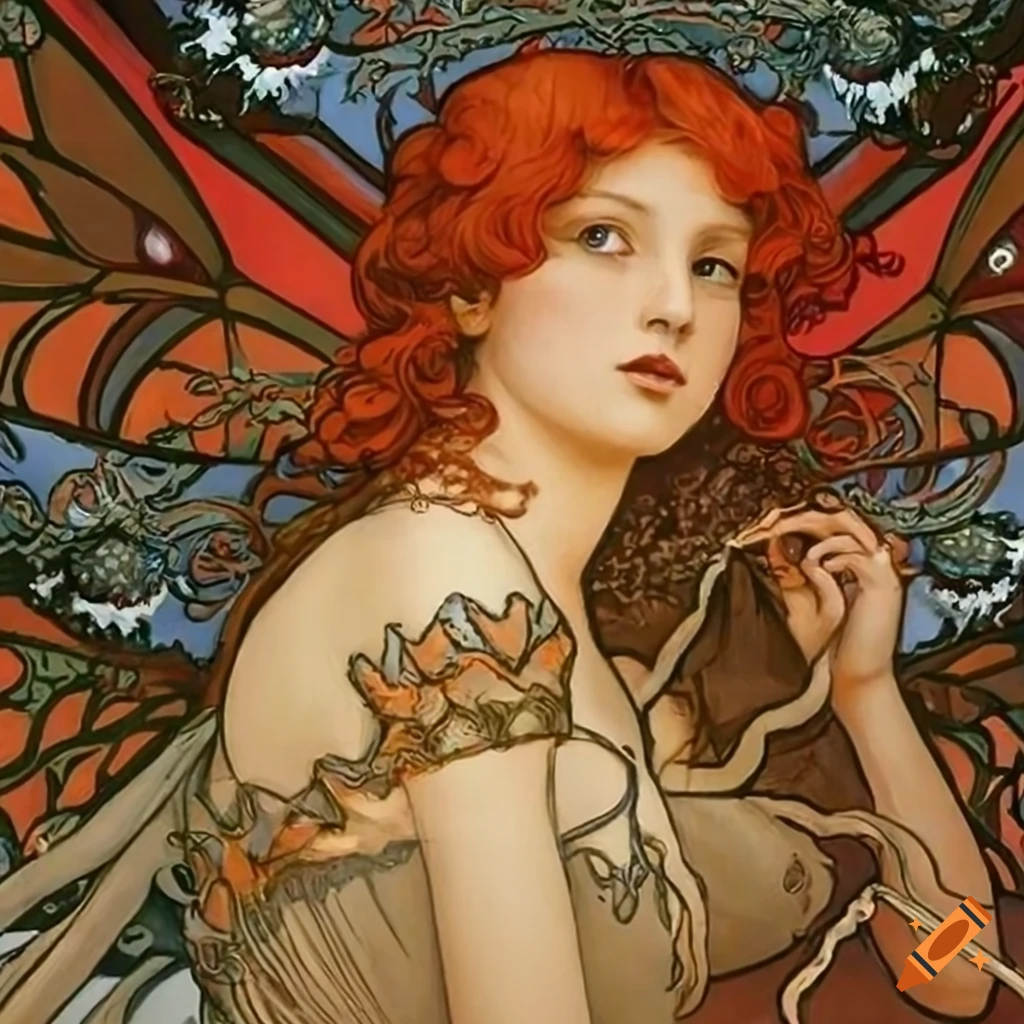 Christmas fairy by eduard mucha