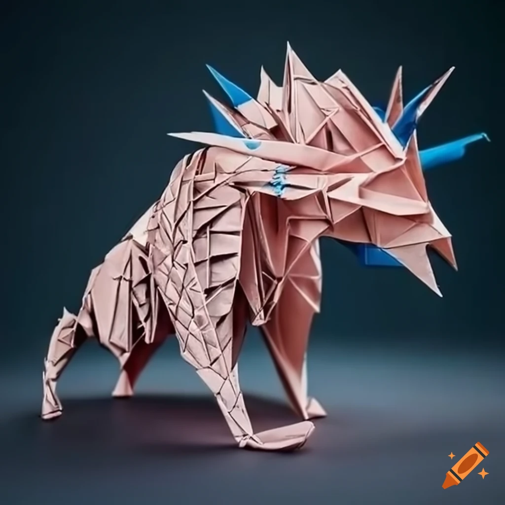 Intricate origami model crafted by a master artisan