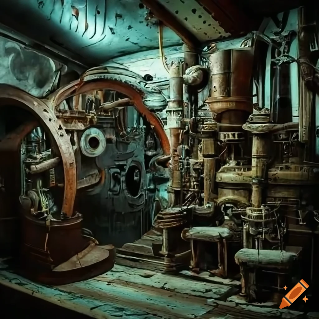 Old ship engine room