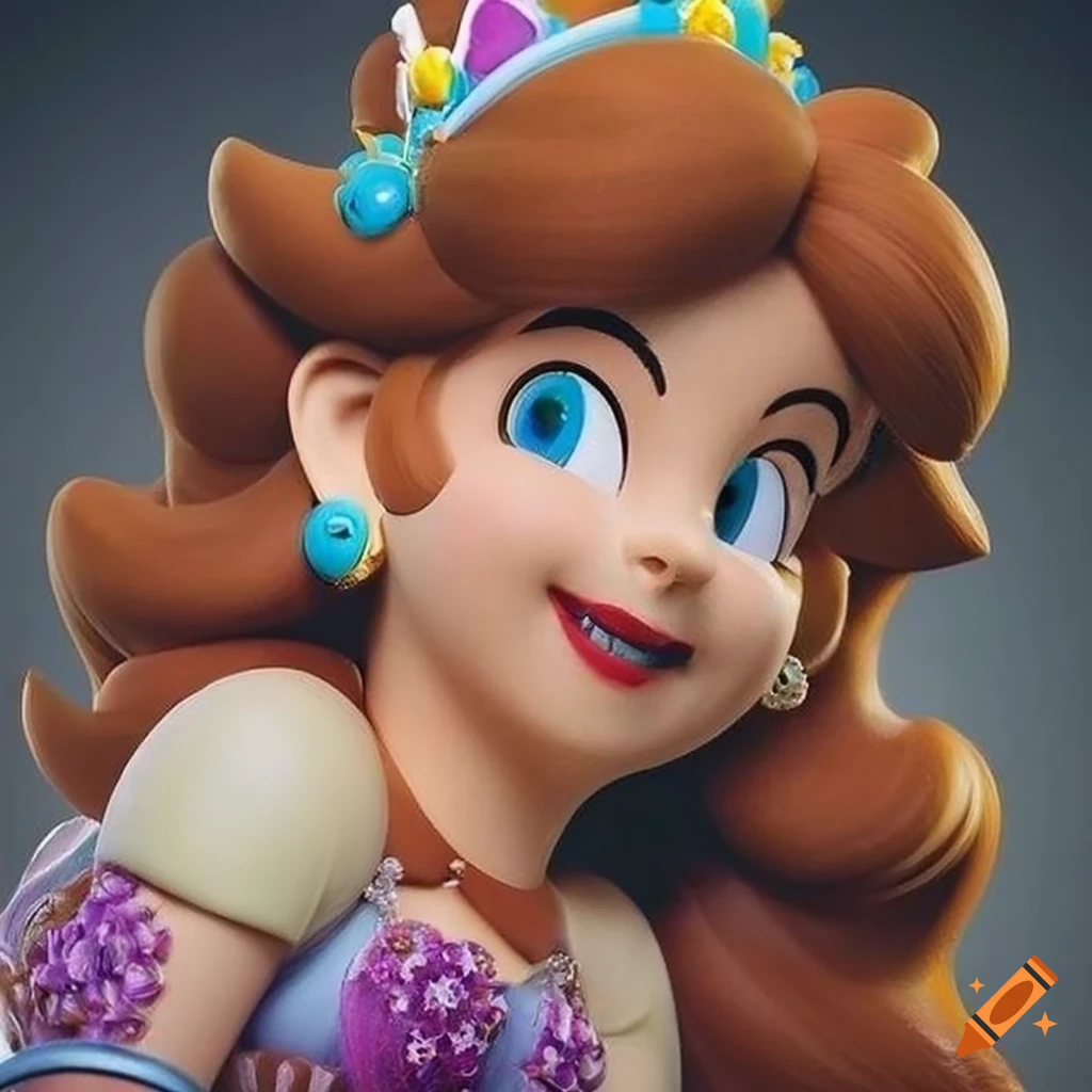 Portrait of princess daisy in high-resolution 4k quality