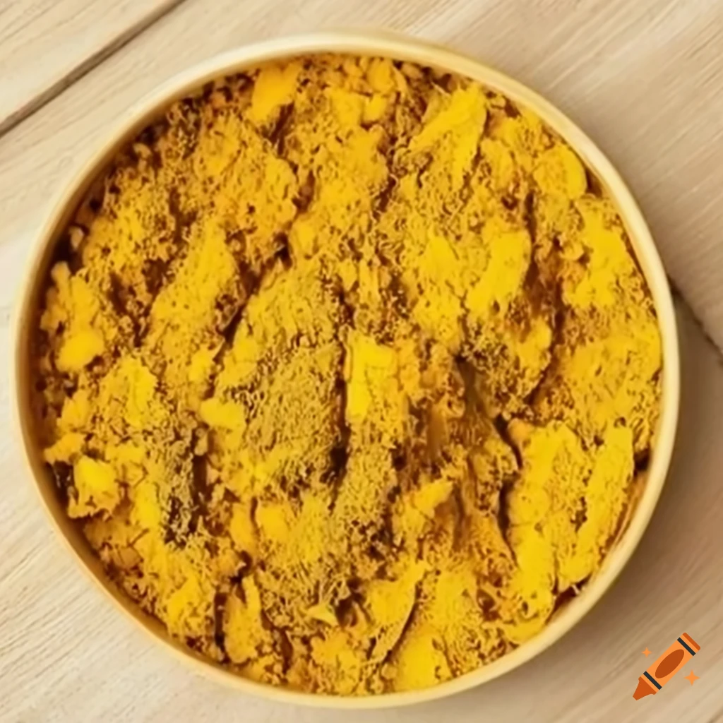 Yellow spice used in dishes and home remedies on Craiyon