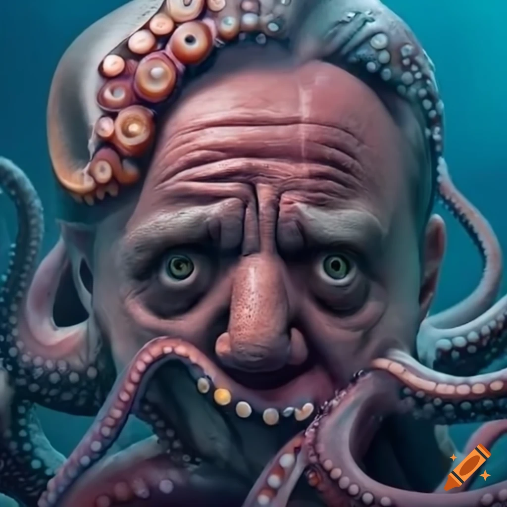 Horror octopus with the head of françois legault