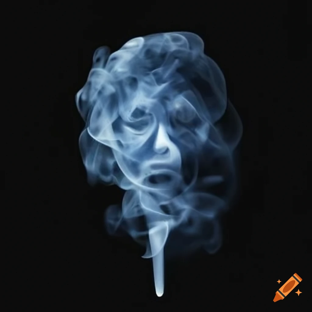 Face formed by smoke