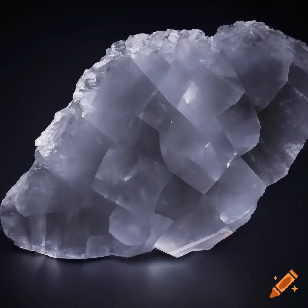 Vibrant light gray crystal stone in high resolution