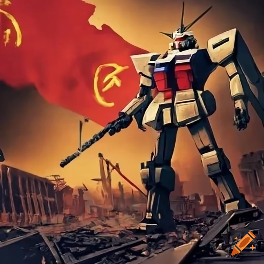 Ussr gundam defending stalingrad from invasion