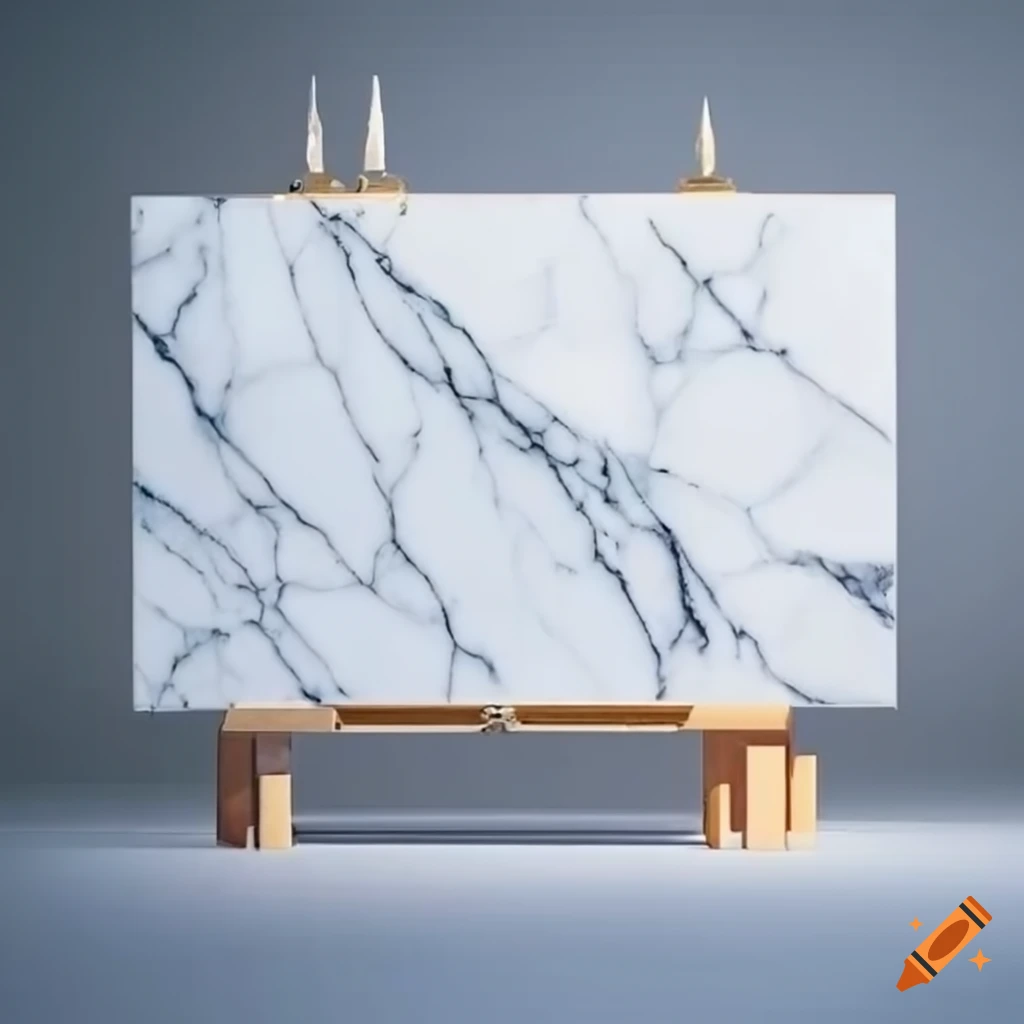 Notice board outside a greek library made of white marble with 8k ...