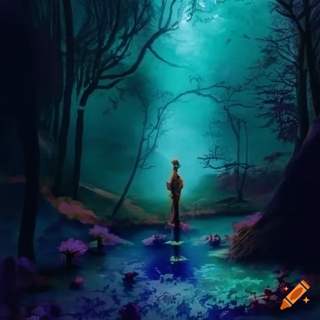 Ancient legends tapestry with interconnected life forms depicted in ...