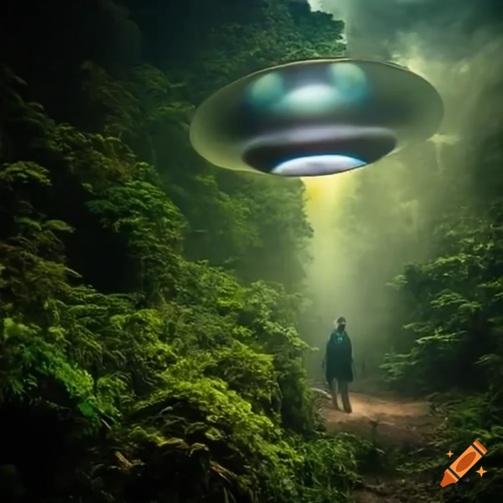 Surprised Amazon citizen spotting a UFO in the Peruvian rainforest on ...