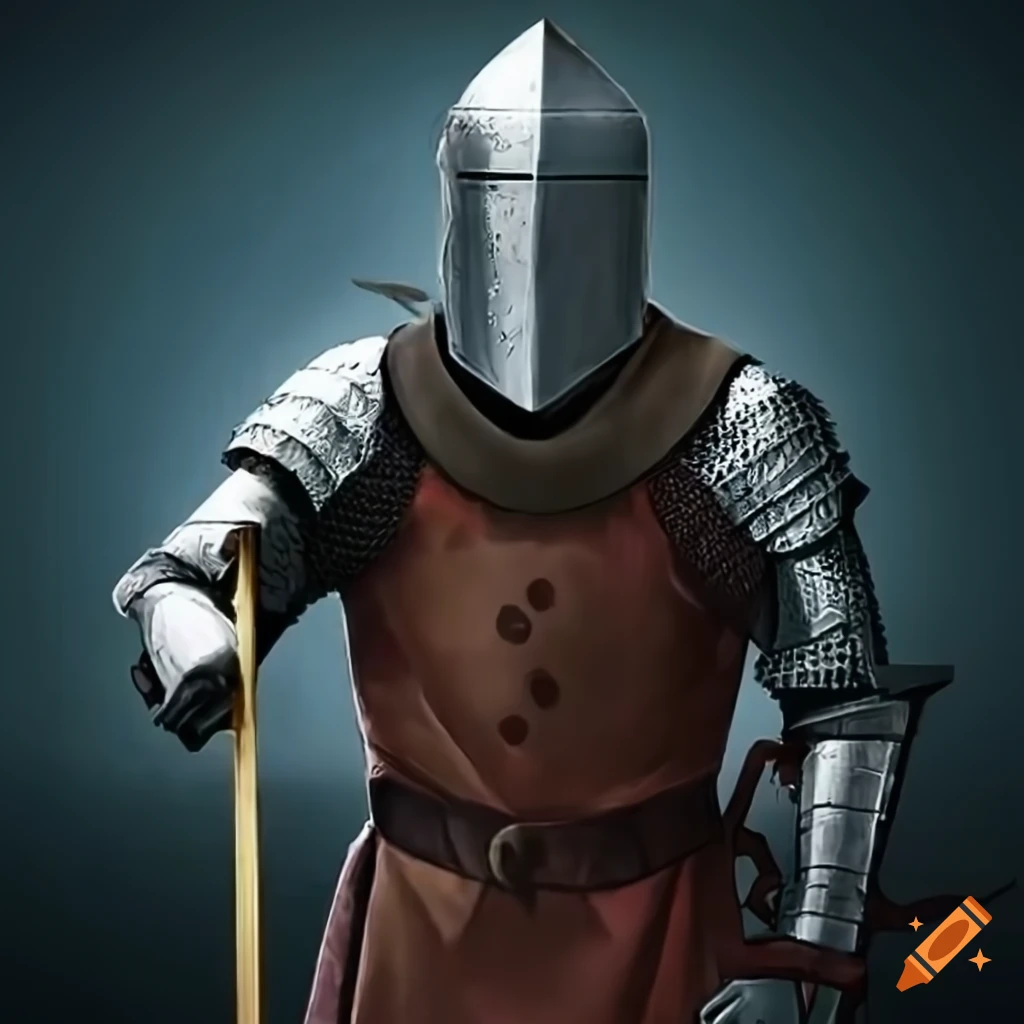 Medieval knight duel on Craiyon