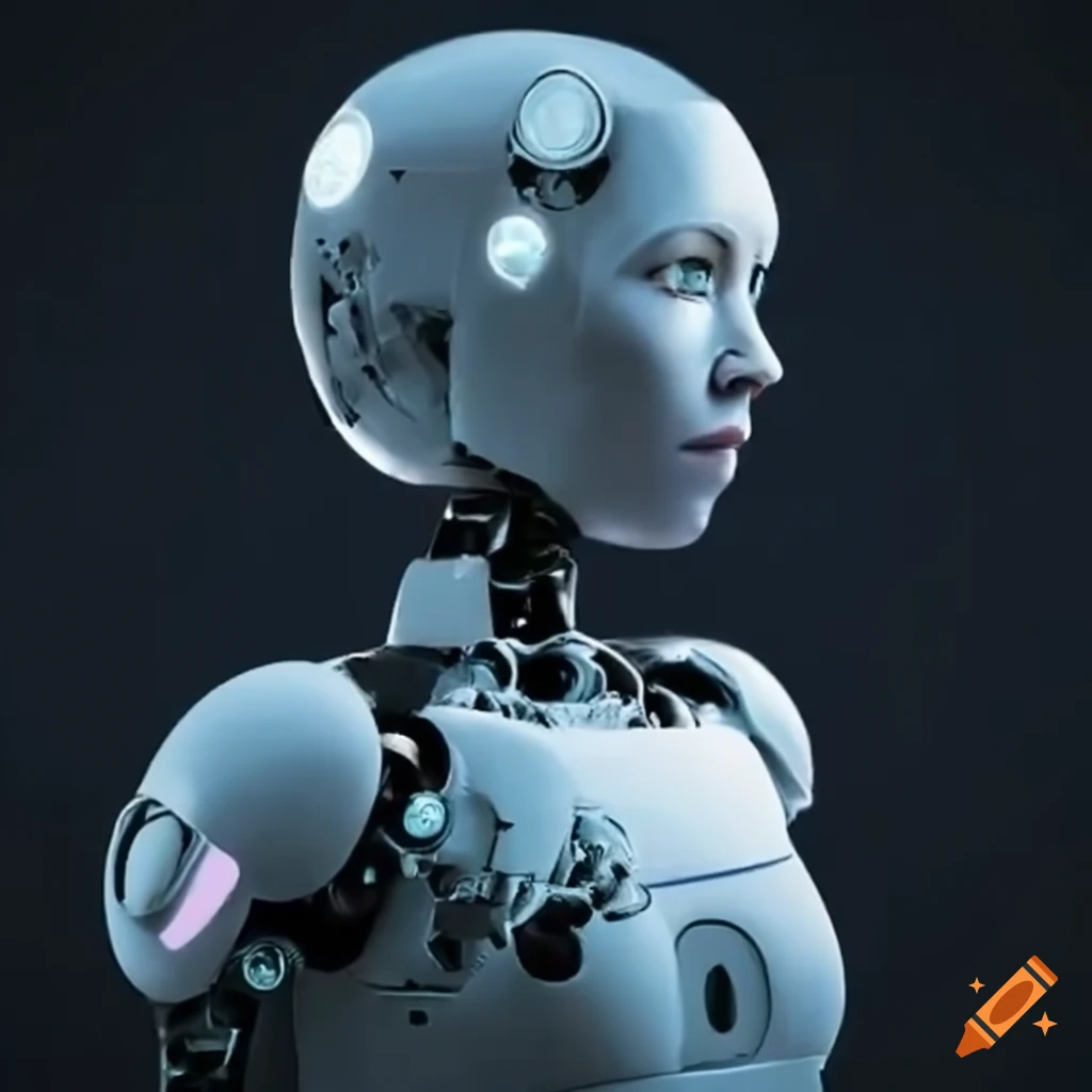 Ai humanoid robot invading the earth