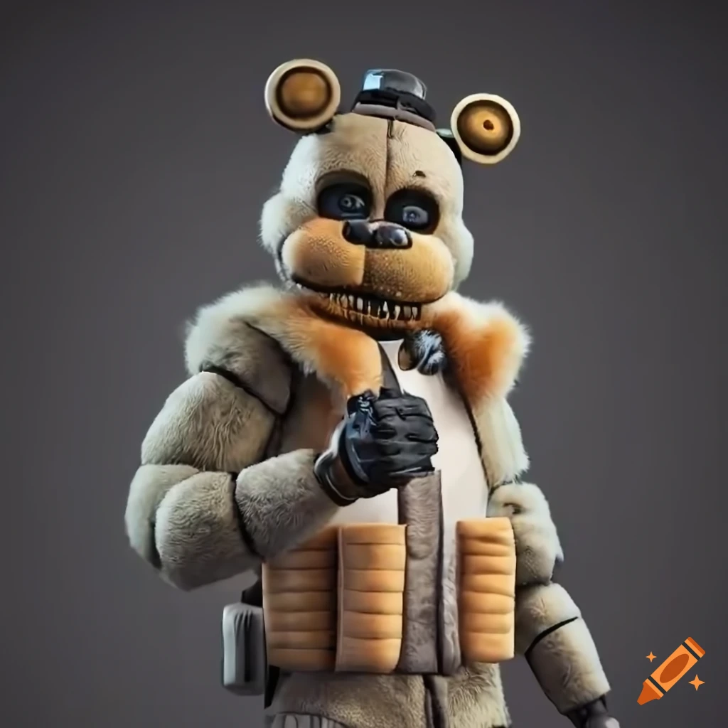 Freddy from five nights at freddy's in a rainbow six siege style on Craiyon