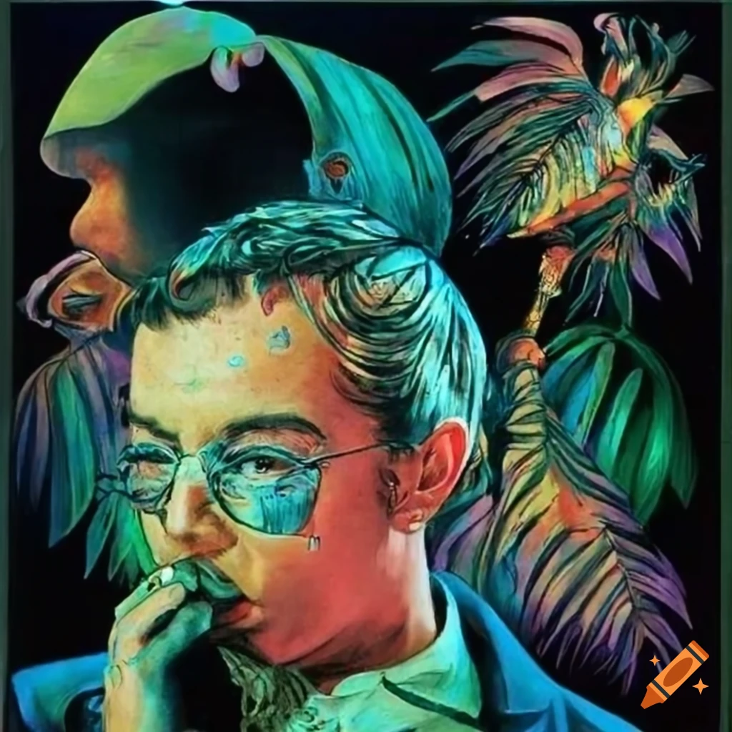 Colorful tropical scene from the graphic novel lsd, from noir by norman ...