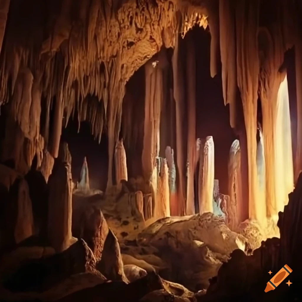 Crystal caverns in the depths of a mysterious land