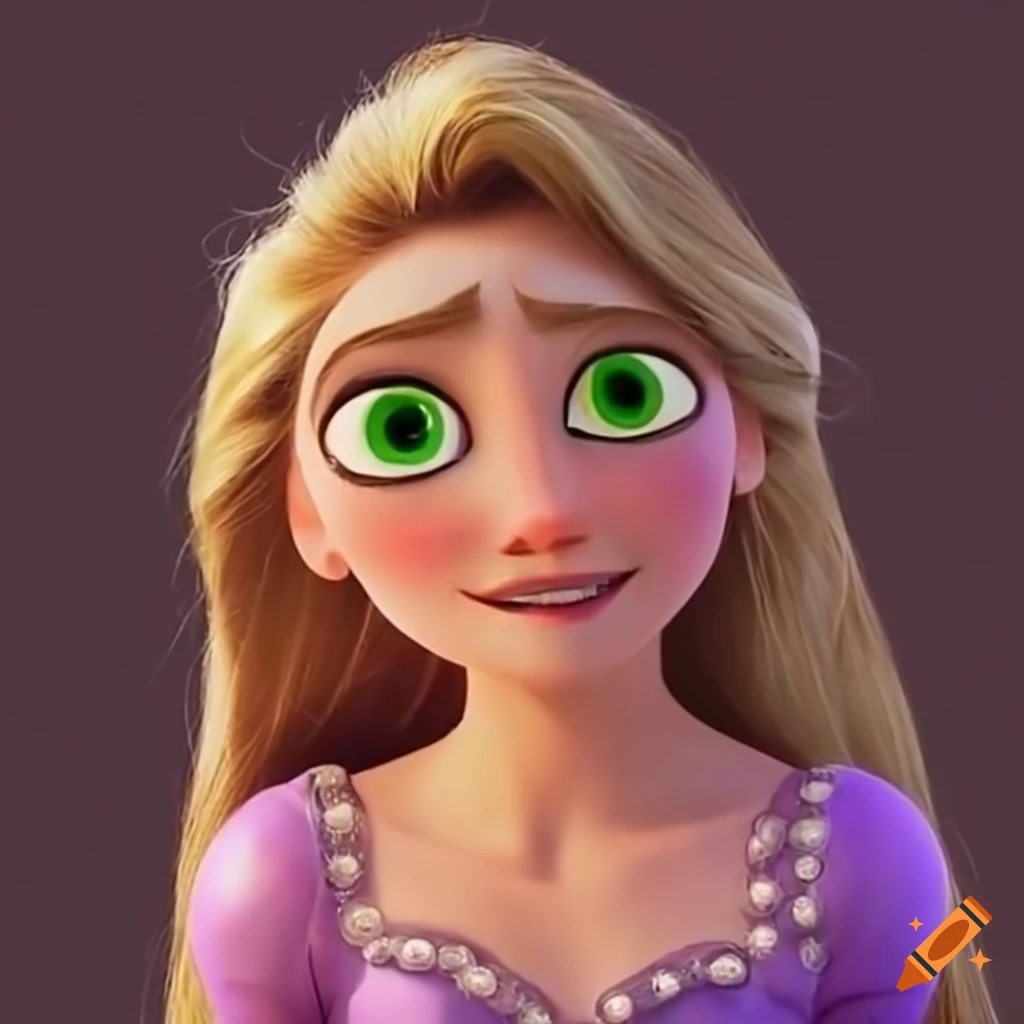 Hypnotized rapunzel with a slack faced expression on Craiyon
