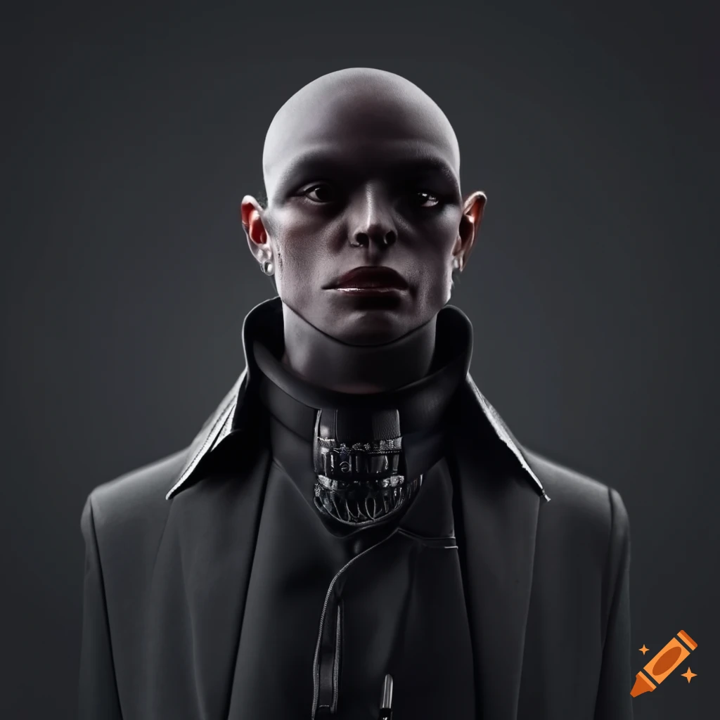 Mysterious secret agent with sharp features and stylish ensemble on Craiyon