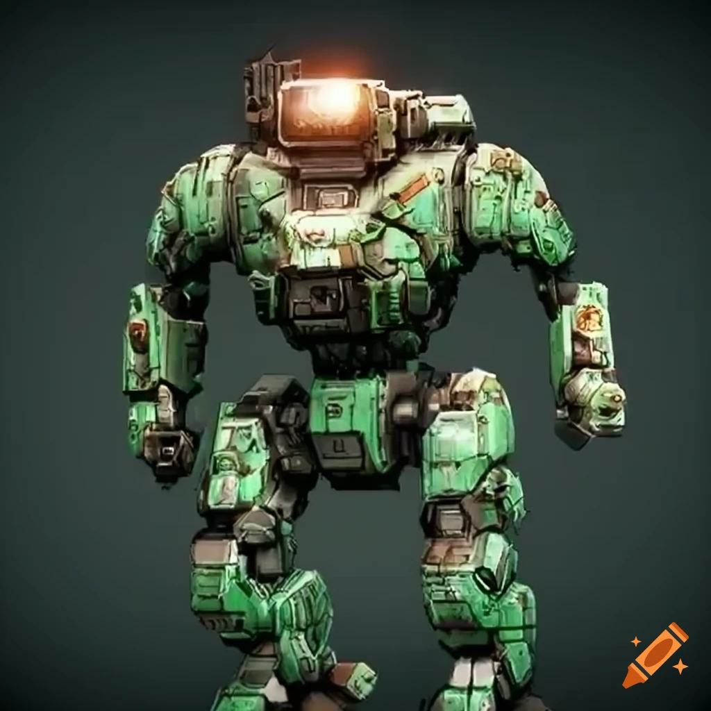 Mechwarrior in action on Craiyon