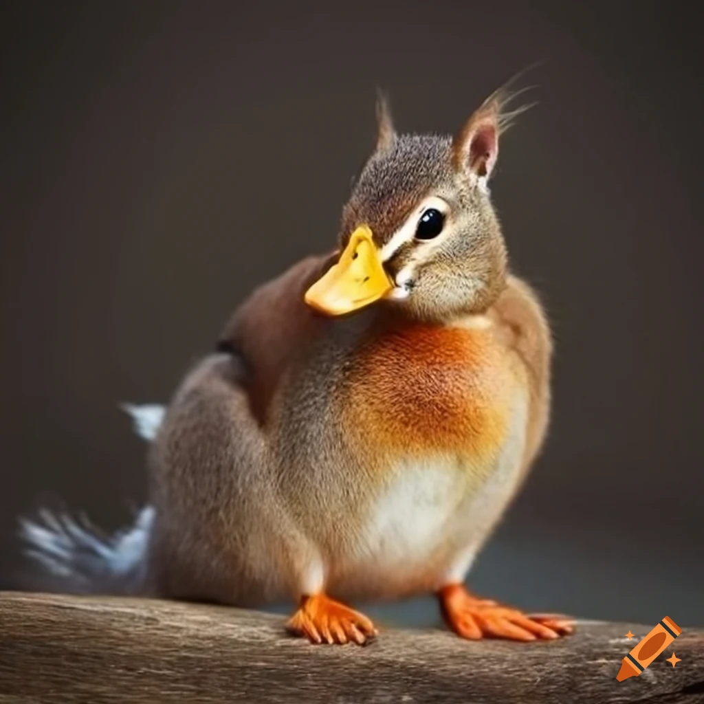 Duck and squirrel together on Craiyon