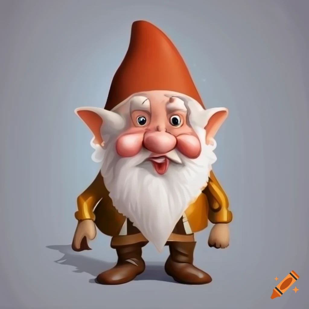 Cartoon dwarf sitting and picking his nose on Craiyon