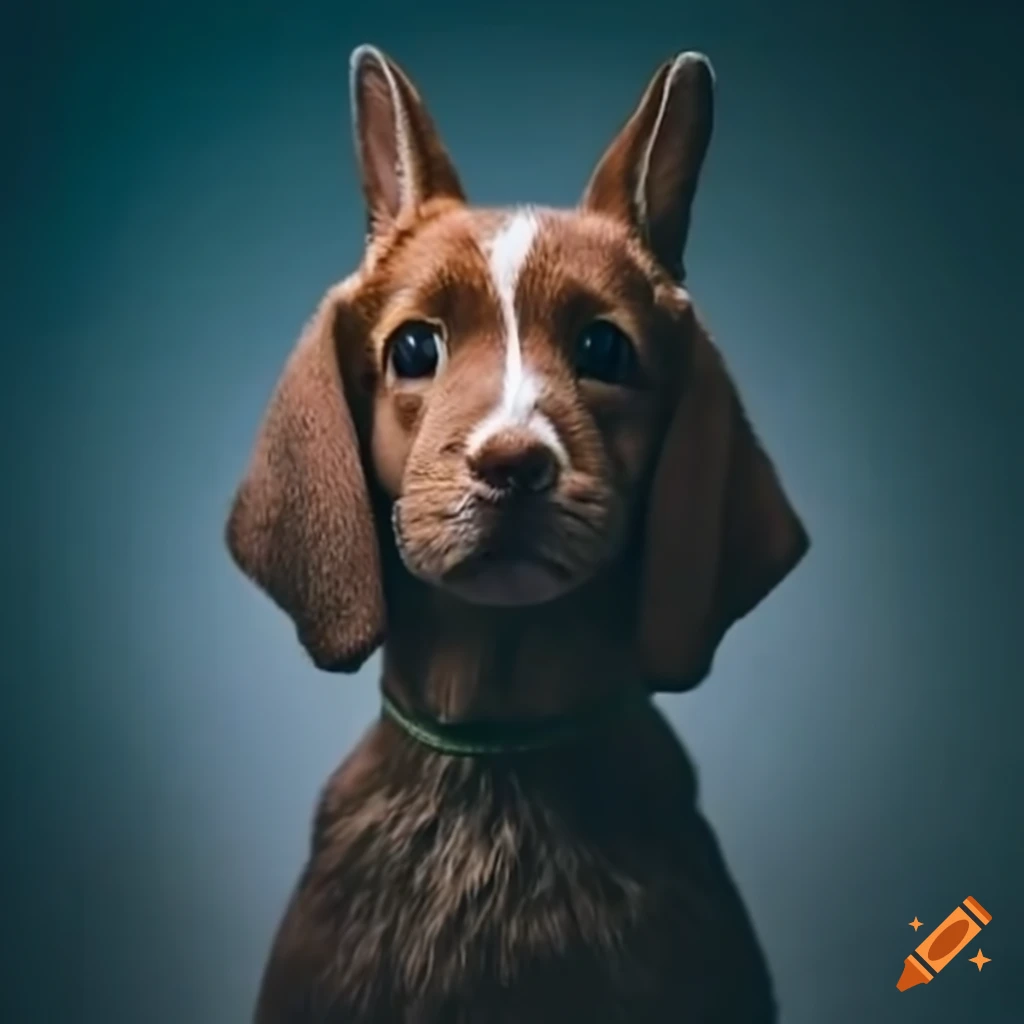 Rabbit and puppy showing affection on Craiyon