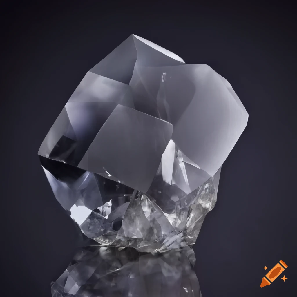 Vibrant gray crystal stone in high resolution