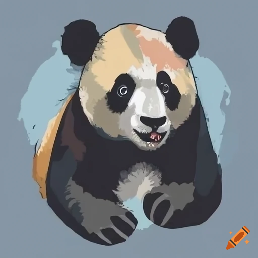 Fierce panda portrait