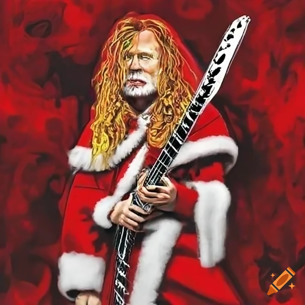 Dave mustaine dressed as santa claus