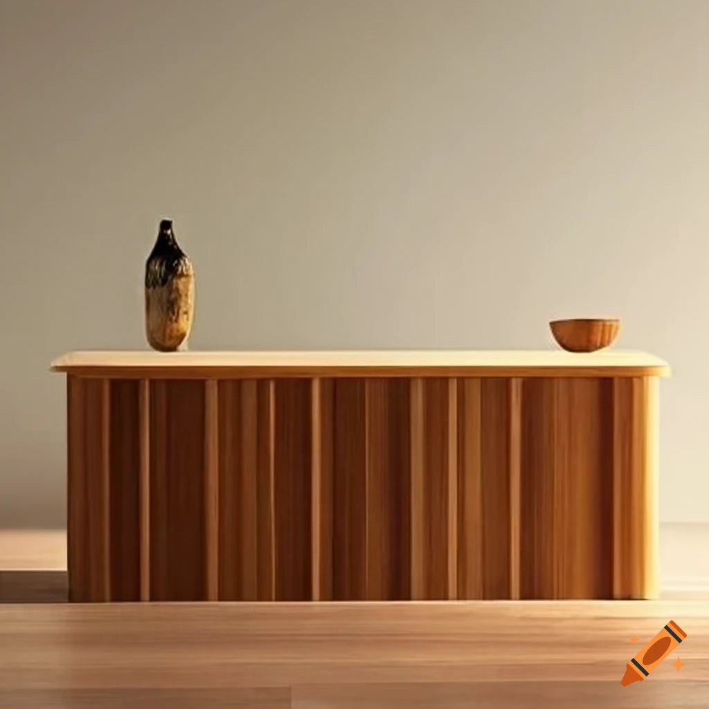 Wooden hotel counter on Craiyon