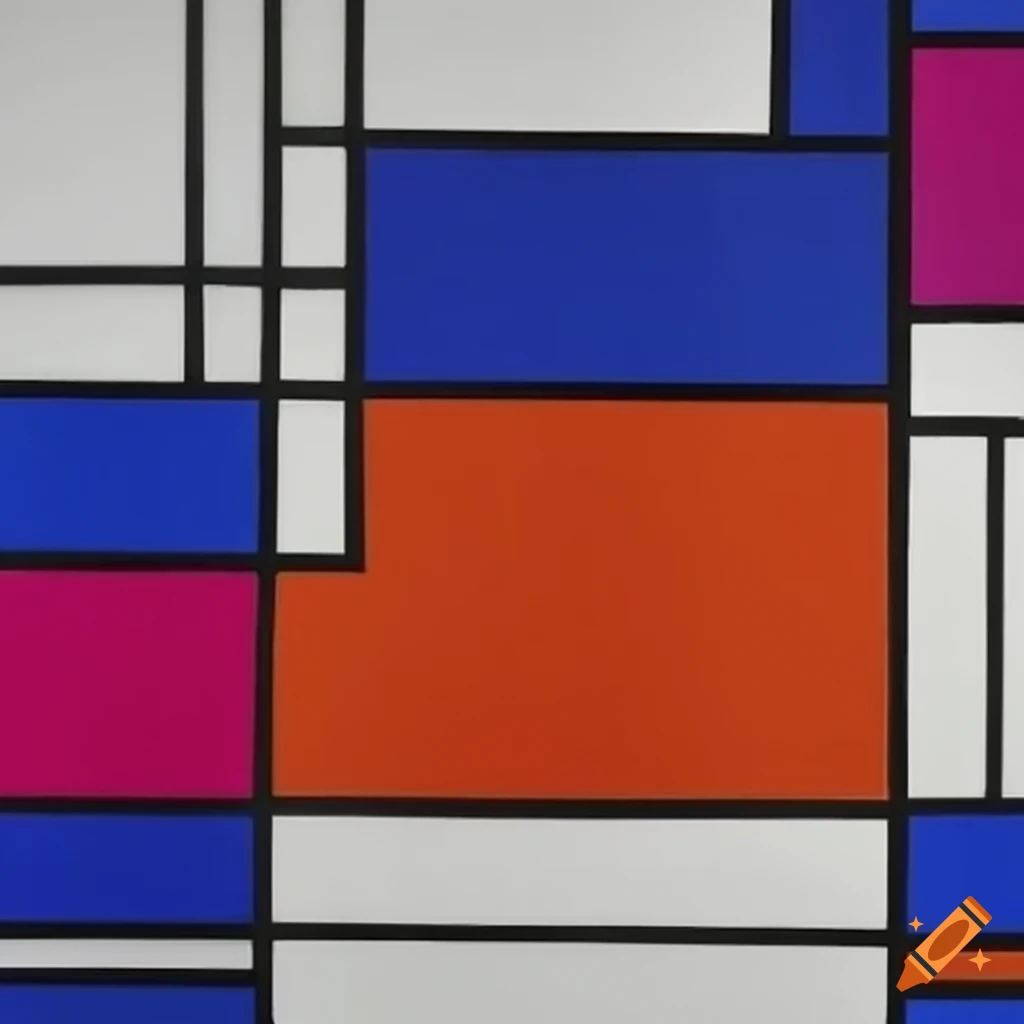 Abstract artwork in mondrian style