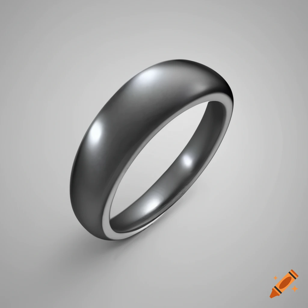 3d render of a metallic ring with flat top part