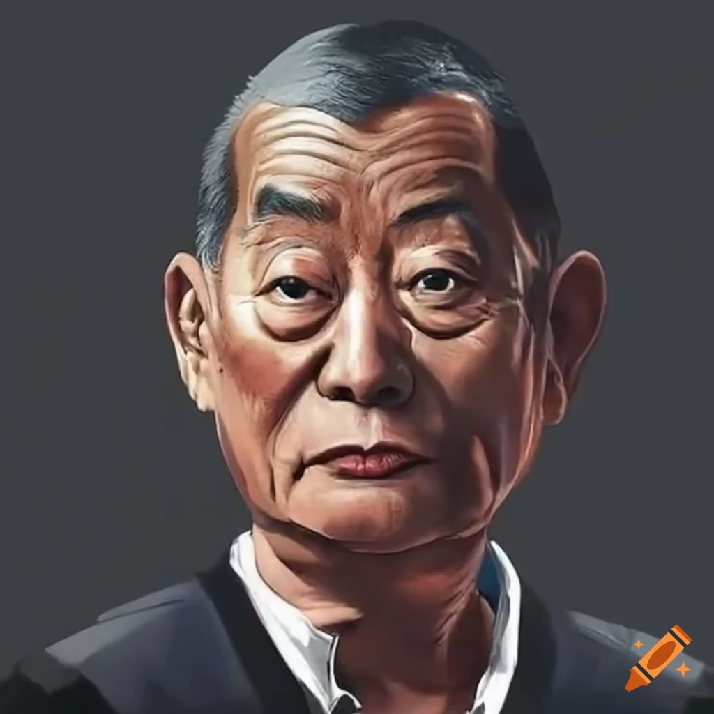 Portrait of jimmy lai, owner of apple daily