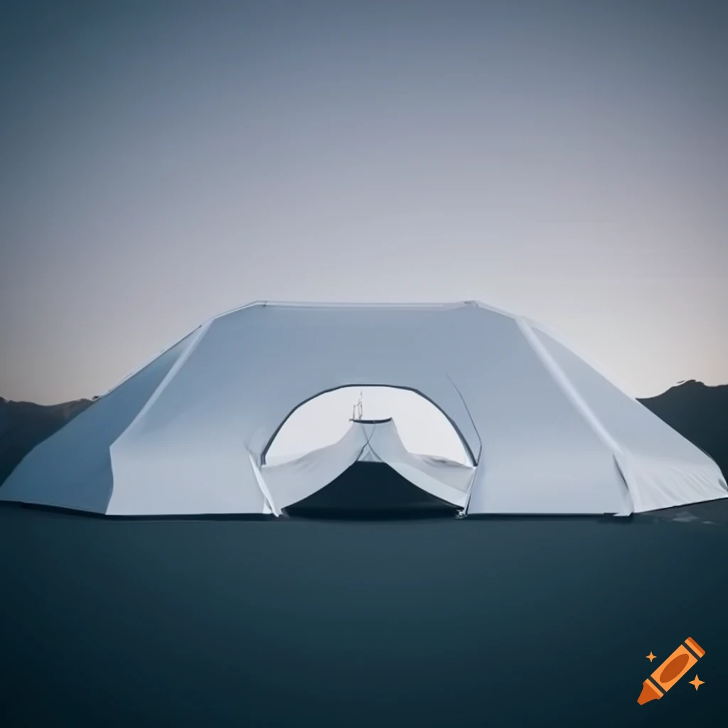 Minimal futuristic tent design