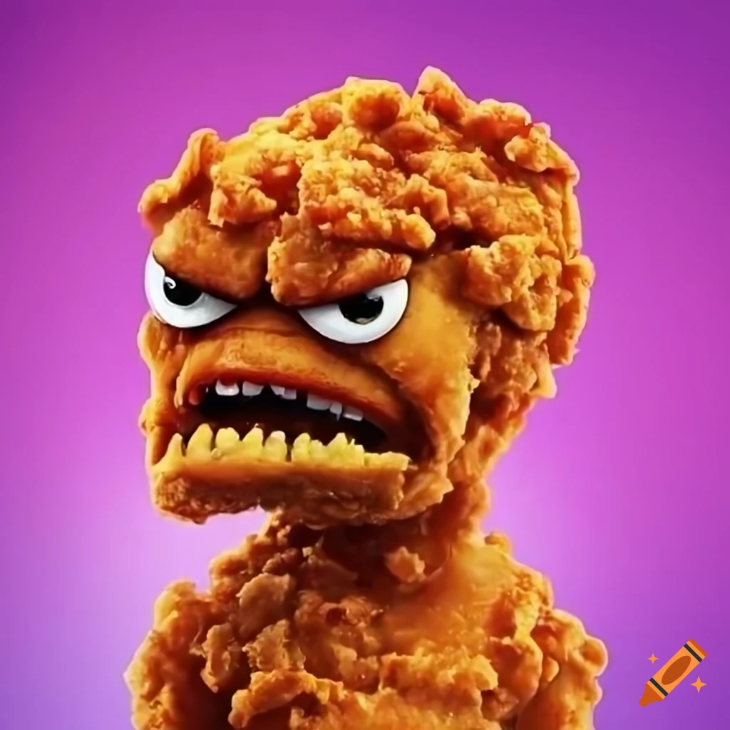 Furious chicken nugget