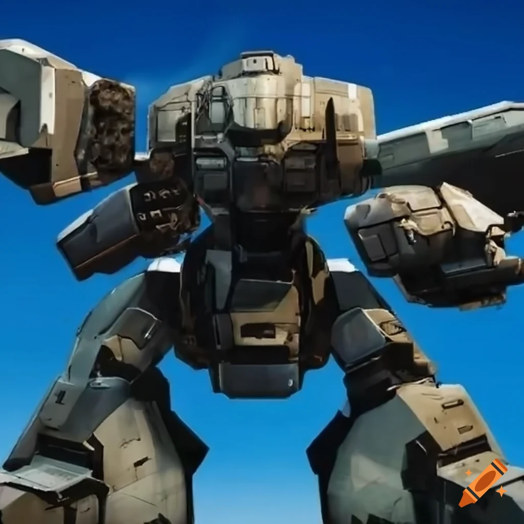 Winged hyper-efficient fuel efficient mech in a front mission style