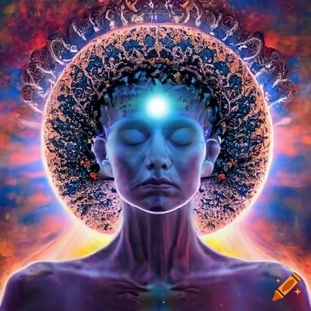 Abstract representation of consciousness journeying to bliss and ...