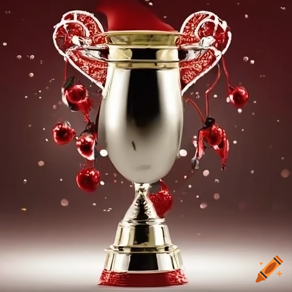 Soccer cup trophy with christmas theme on Craiyon