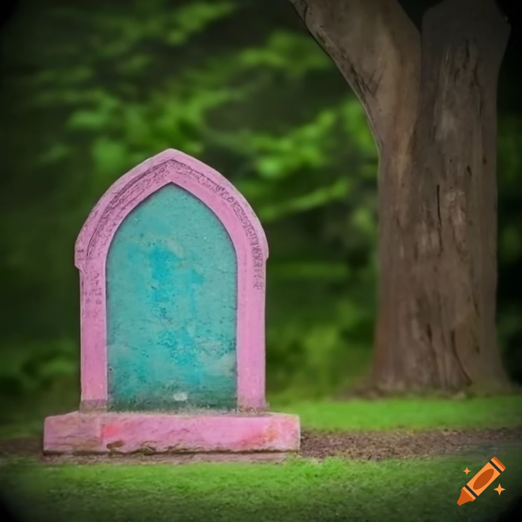Colorful gravestone