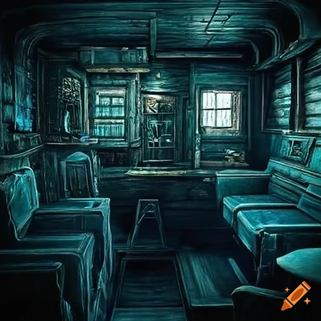 Old ship command cabin