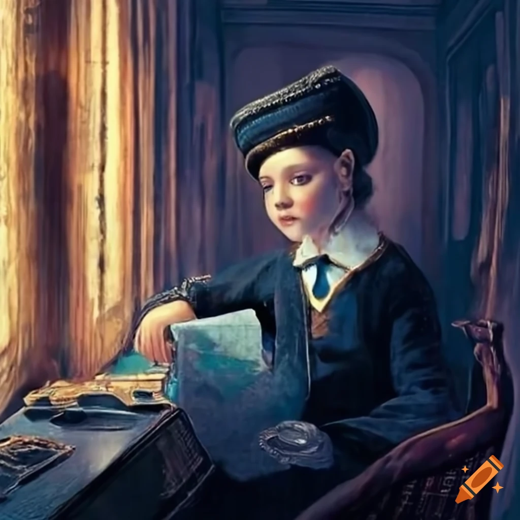 Second class passenger room on the titanic on Craiyon