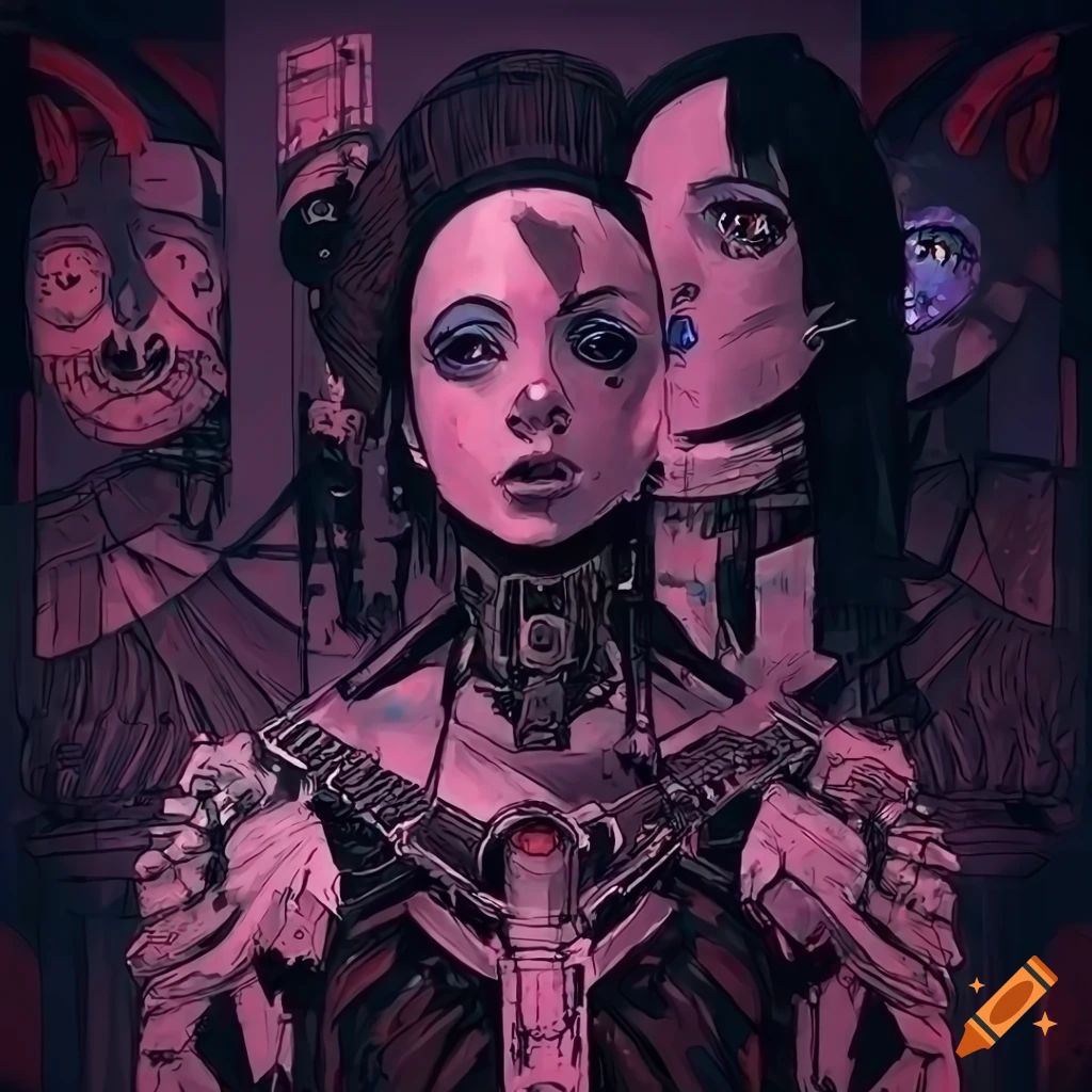 Family of droid gods in a cyberpunk World of Darkness illustration on ...