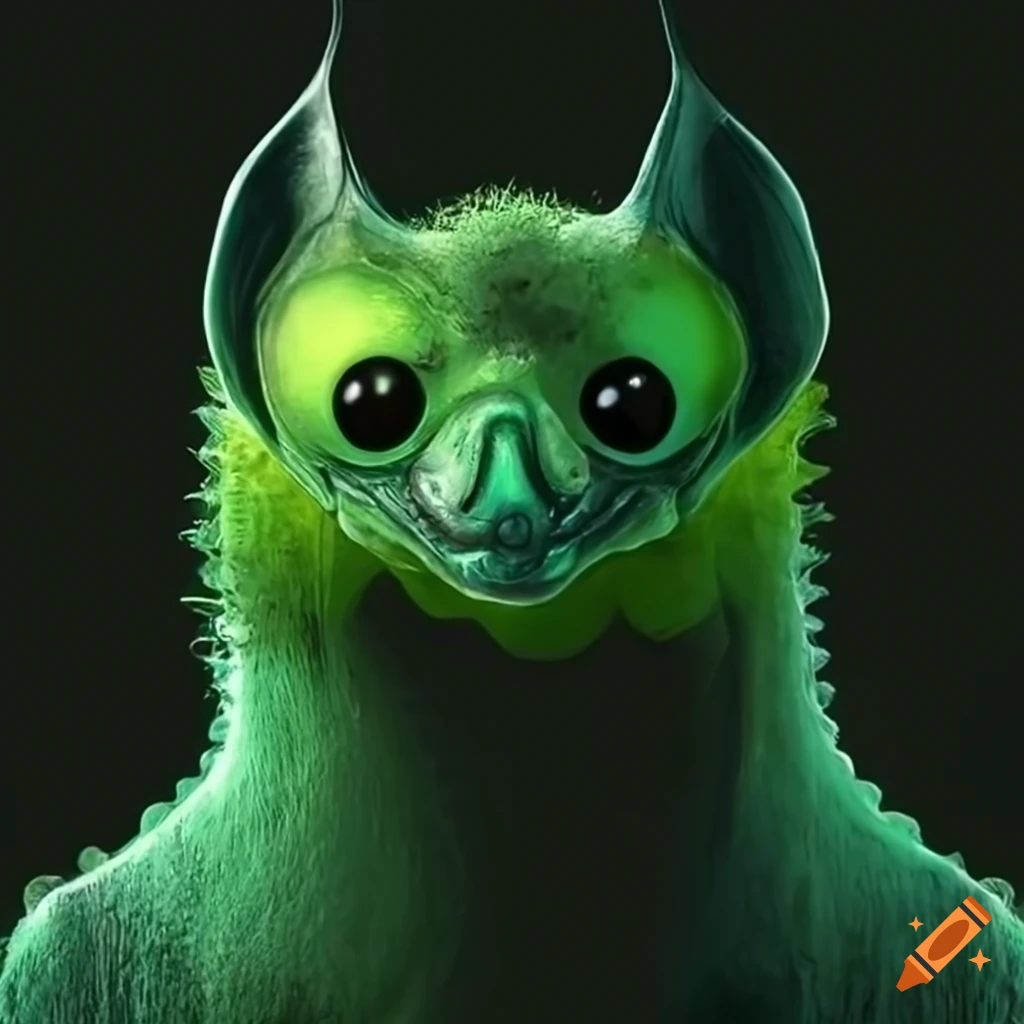 Green slime bat on Craiyon