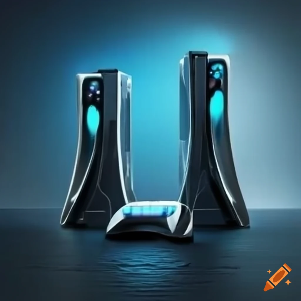 Illustration of a futuristic console