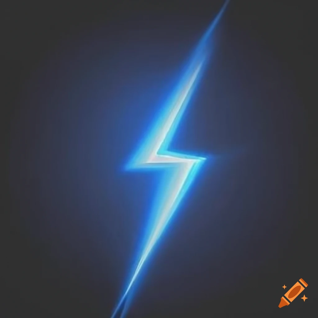 Electric blue thunder logo on black background