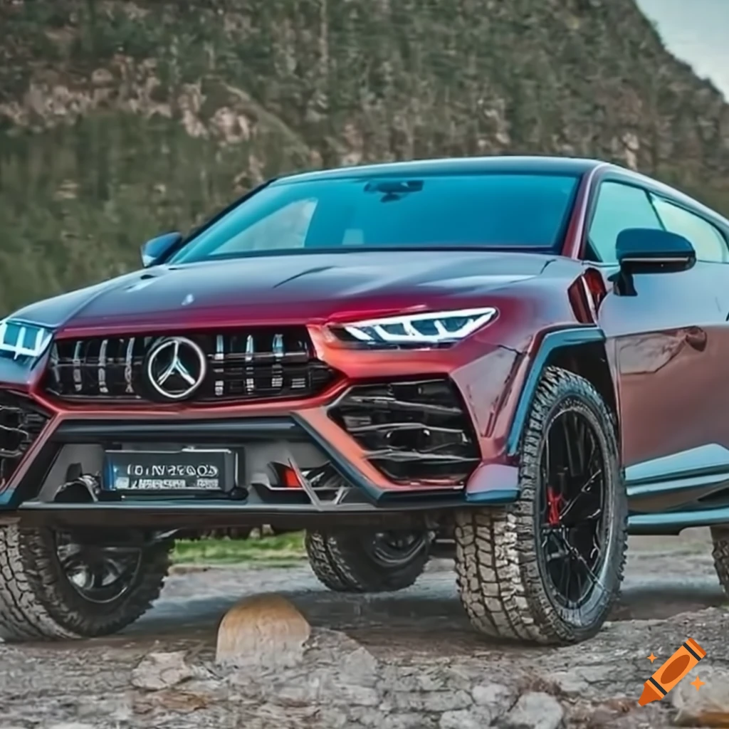SUVs Huracan Urus and G63 AMG offroading with the 2020 Lucid Air on Craiyon