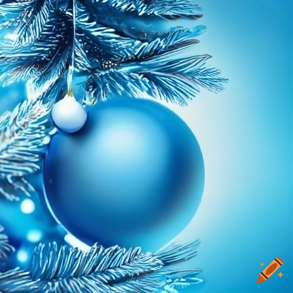 Christmas card with blue theme