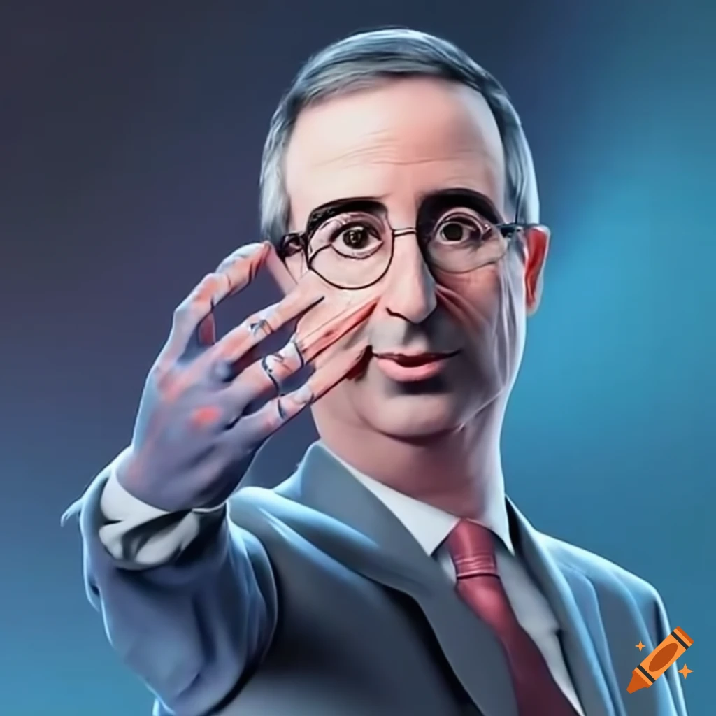 John oliver displaying his normal hands