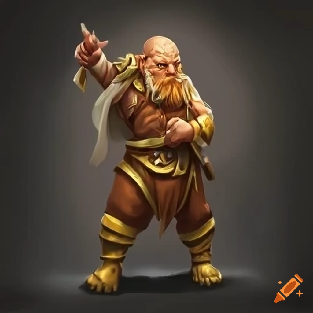 Dwarf gold monk